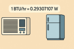 BTU/hr to Watts Online Calculator