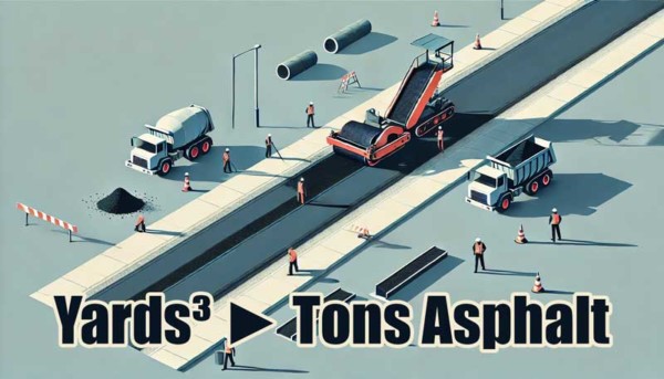 Cubic Yards To Tons Asphalt Converter