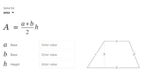 Trapezoid Area Calculator With Vizualisation
