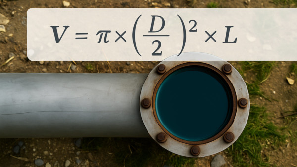 Volume of Water in a Pipe Calculator